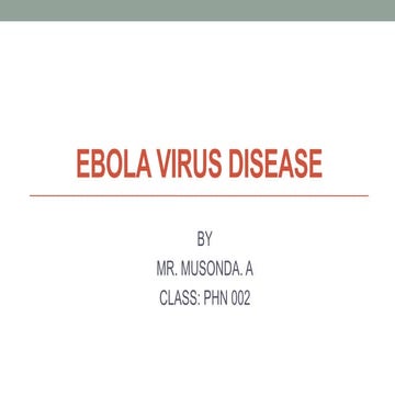Ebola virus ppt | PPTX