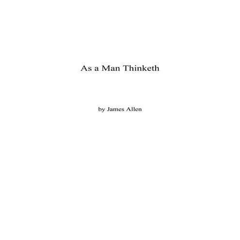 Allen, james as a man thinketh | PDF