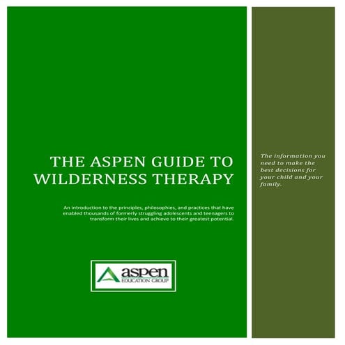 The Aspen Guide to Wilderness Therapy | PDF