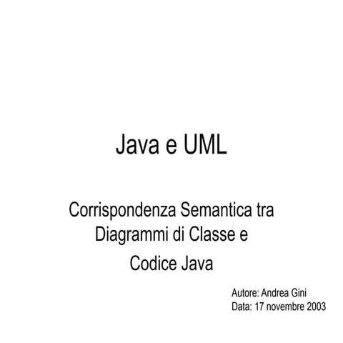 [eBook - ITA] - Programmazione - Esercitazione-Java-UML.ppt