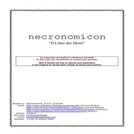 Necronomicon | PDF