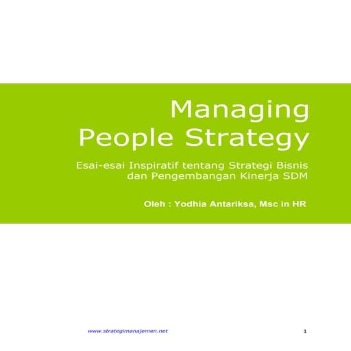 Ebook Managing People Strategy | PDF