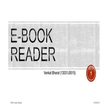 E book reader software project report | PPTX