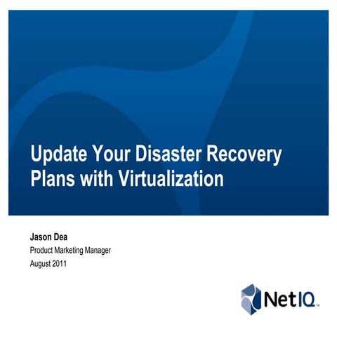 Disaster Recovery and the Cloud | PPT