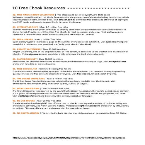Ebooks handout | PDF | Free Download