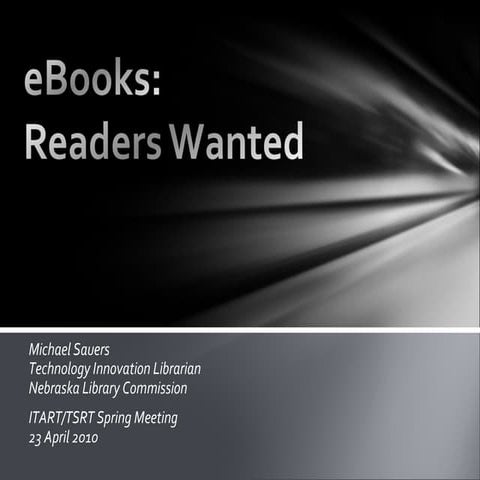 eBooks: Readers Wanted (slides only) | PPT