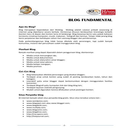 Ebook Tentang Blog | PDF