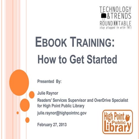 TNT Webinar: E-Book Training | PPTX