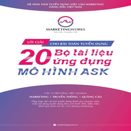 Tài liệu tuyển dụng Marketing - Viết JD tuyển dụng theo ASK | PDF