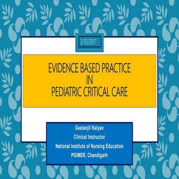 Ebp in pcc | PPTX