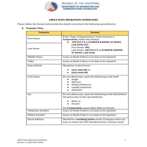 E bpls data-migration-guidelines | PDF