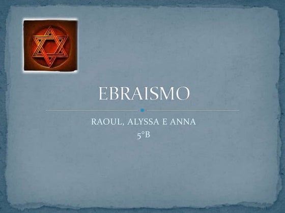 Ebraismo | PPTX | Judaism | Religion & Spirituality