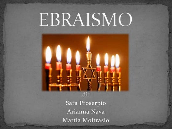 Ebraismo | PPTX | Judaism | Religion & Spirituality