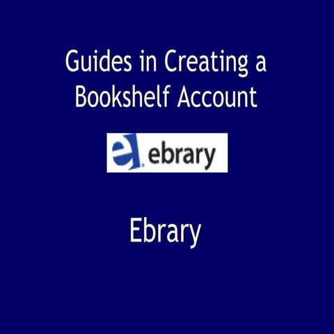 E-Brary Bookshelves [ENG] | PPT | Technology & Computing