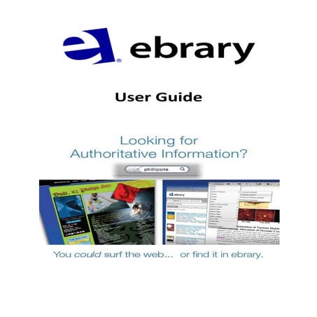 Ebrary user guide | PDF