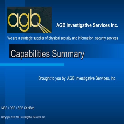 E Brochure AGB Investigative Services, Inc | PPT