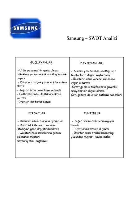 Swot ve pest analizi | DOCX