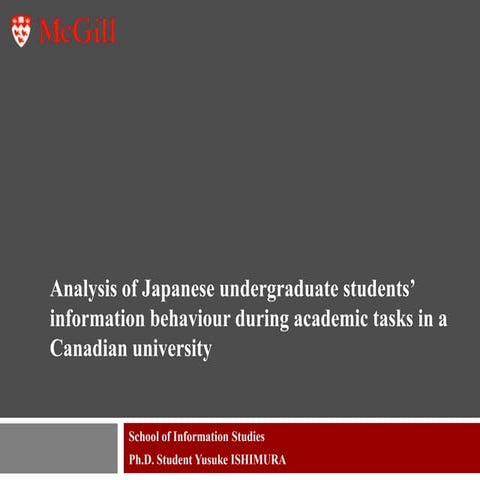 Analysis of Japanese Undergraduate Students’ Information Behaviour ...