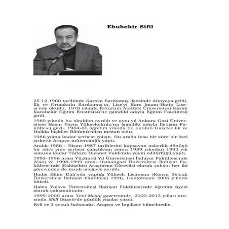 Ebubekir Sifil Özgeçmiş | PDF