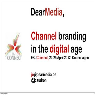 EBU Connect: Channel Branding in the Digital Age | PDF