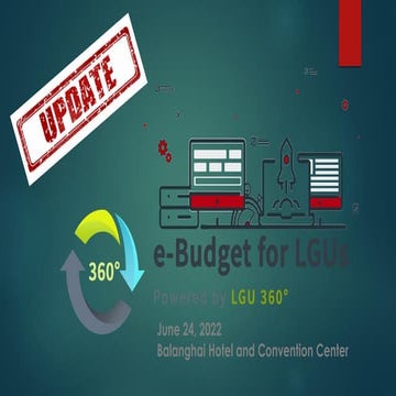 Dept of Finance eBUDGET LGU BUDGET AND MANAGEMENT. | PDF