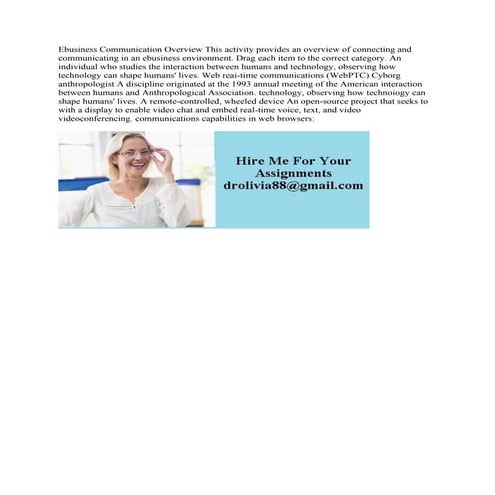 Ebusiness Communication Overview This activity provides an overview of.pdf | Web Conferencing ...