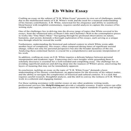 Eb White Essay.pdf