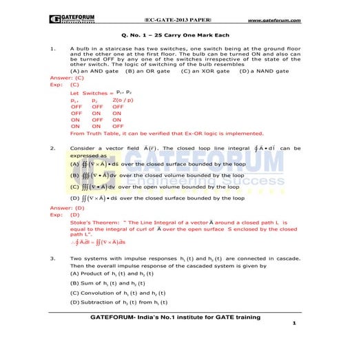 Gate ee 2010 with solutions | PDF