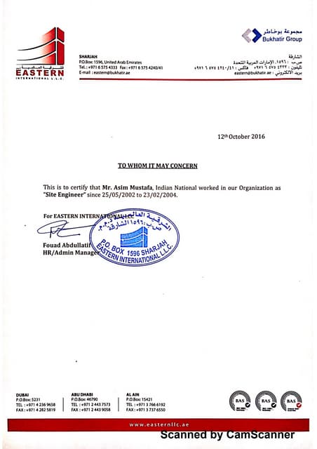 Experience latter from ARP | PDF