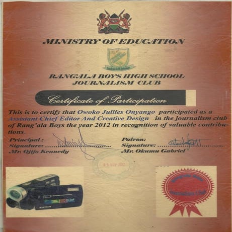 Journalism Certificate | PDF