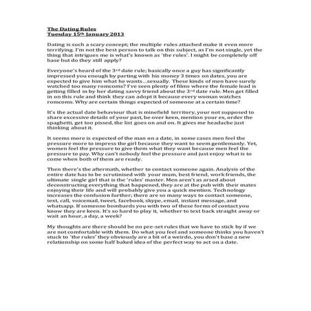 The Dating Rules | DOCX