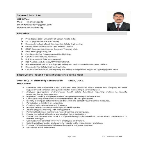 Faris CV for safty aplication-25022015 | DOCX