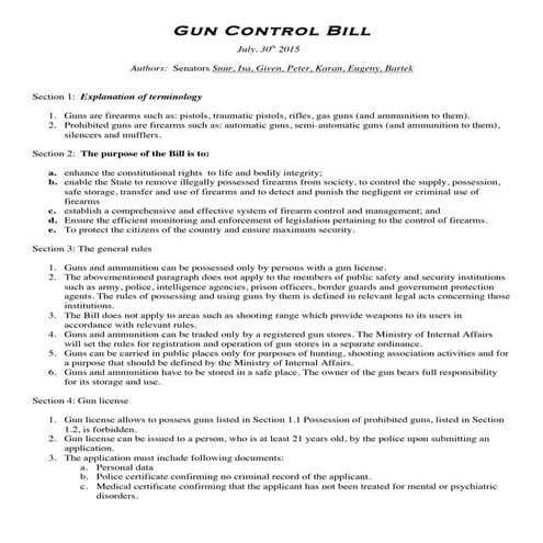 The Canadian Gun Control Registry | PPT