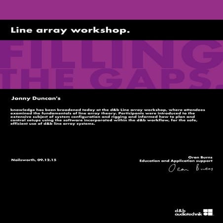 d&b audiotechnik Line Array Workshop | PDF