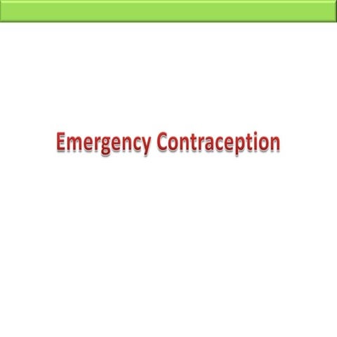emergency contraception update | PPTX