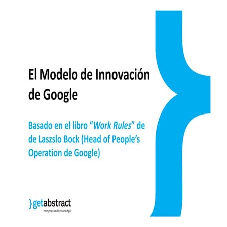 20150527_El Modelo de Innovación de Google | PDF