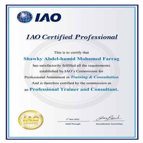 IAO Certification | PDF