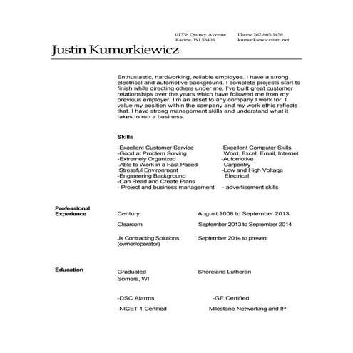 JUSTIN RESUME | DOCX