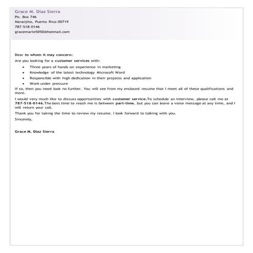 Cover letter Grace M | DOCX