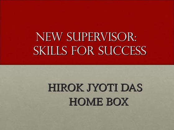 New Supervisor Training PowerPoint: First Time Supervisor and ...