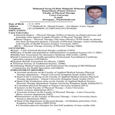Mohamed serag C.V. | PDF