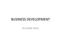 Business Development Presentation | PPT