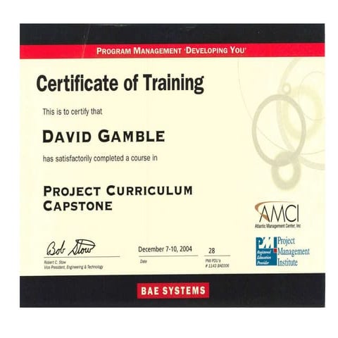 BAE SYSTEMS PM TRAINING | PPTX