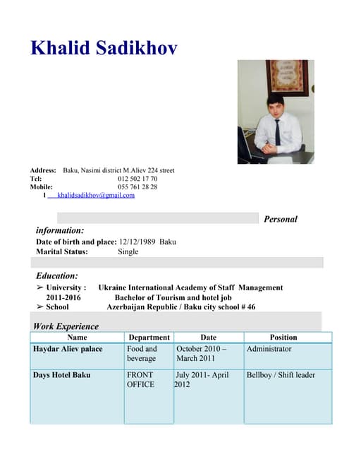 cv of khalil rasekh | PDF