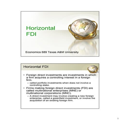 Ec689 horizontalfdi handout | PDF