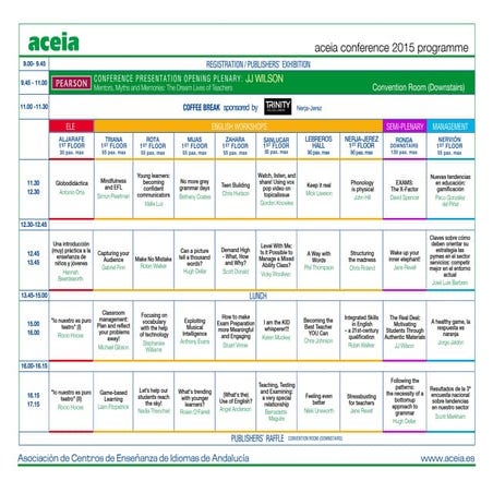 PROGRAM - ACEIA CONFERENCE 2015 | PDF
