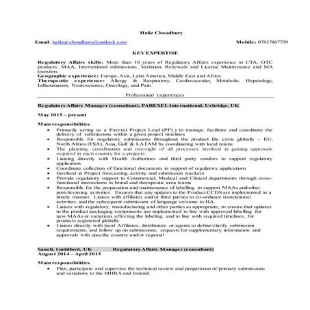 Hafiz CV 2016 | DOCX