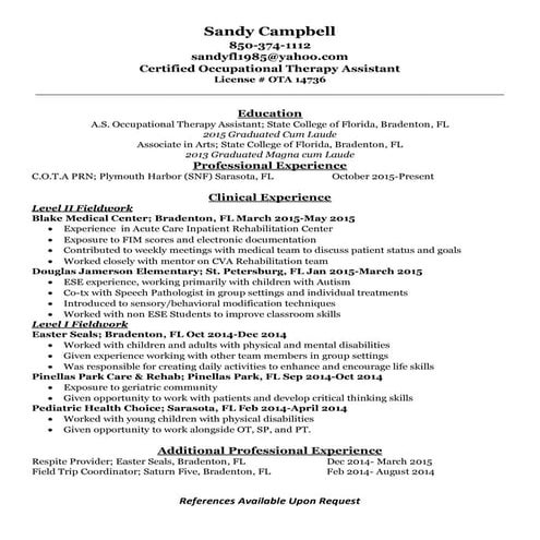 Alexa's Recent Resume | DOCX