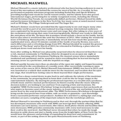 Michael_Maxwell Bio | PDF