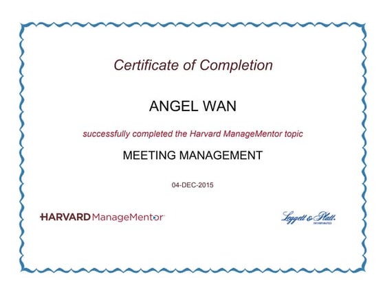 Certificate of Completion of Project Management | PPT